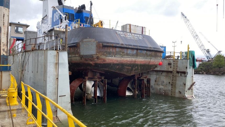 Undocking of the OSG Endurance - JT Marine Inc - Marine Services & Shipyard