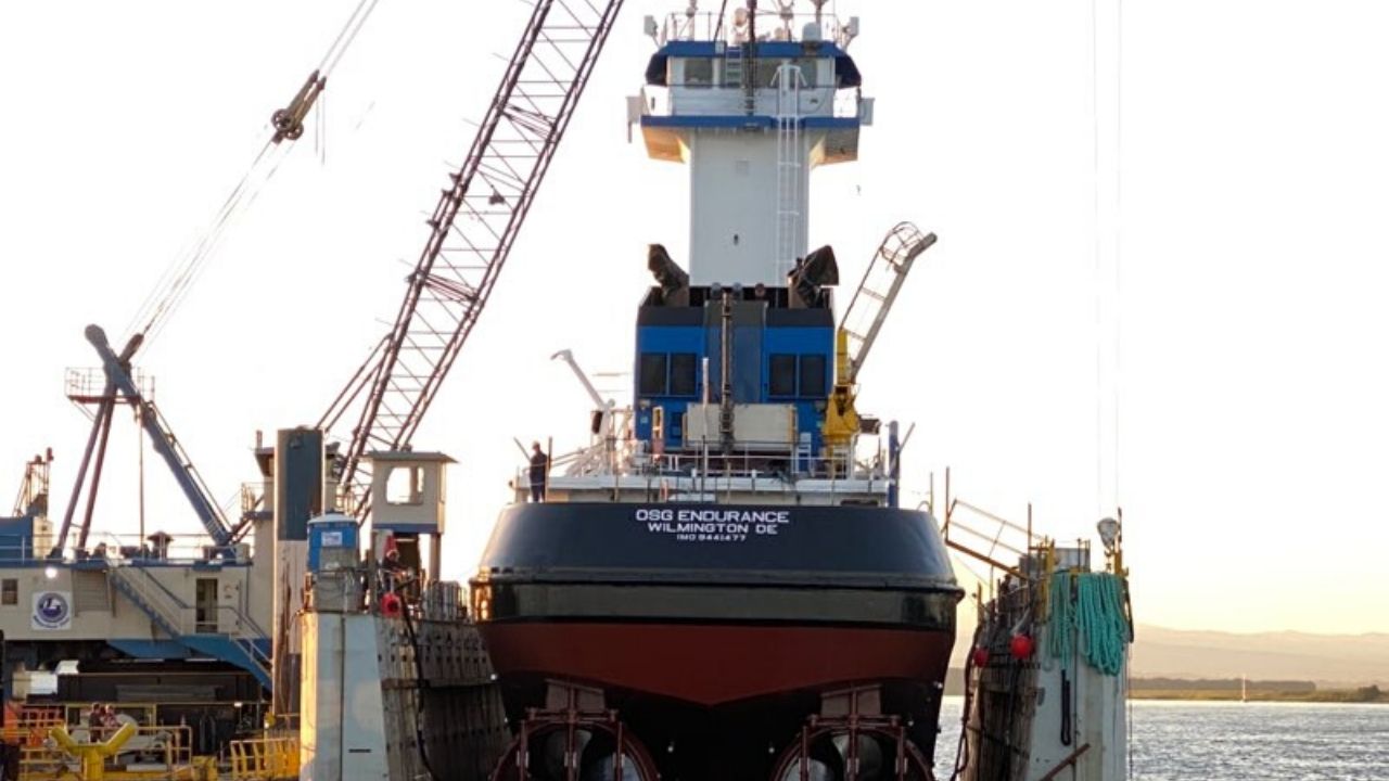 Undocking of the OSG Endurance - JT Marine Inc - Marine Services & Shipyard